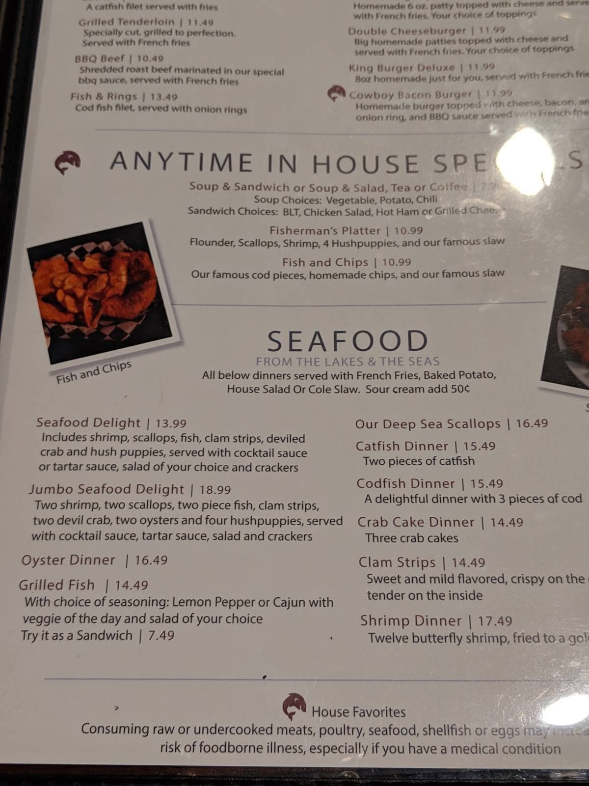 Menu at THE BUSH FAMILY RESTAURANT, Terre Haute