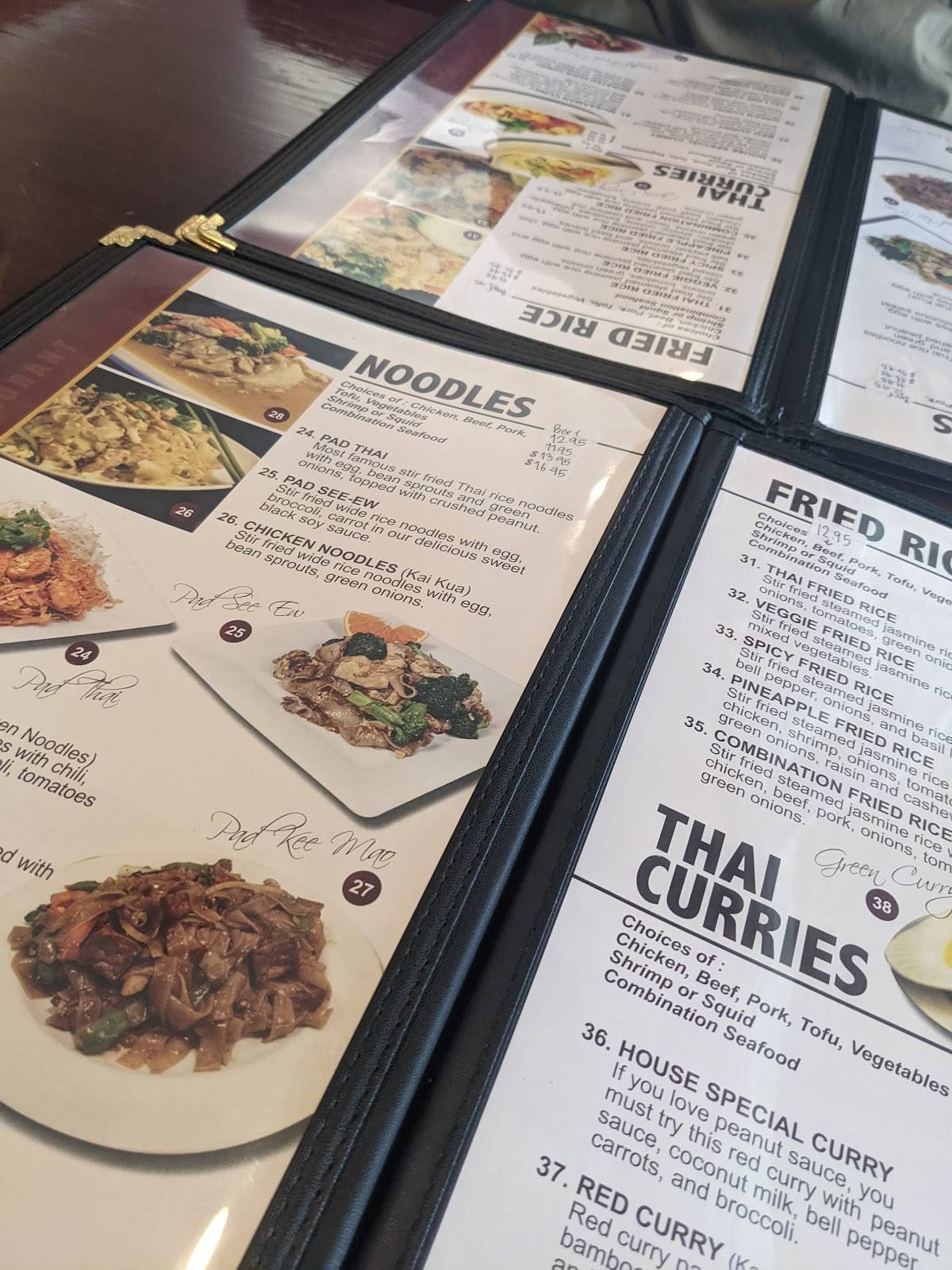 Menu at Thai House Restaurant, Logan