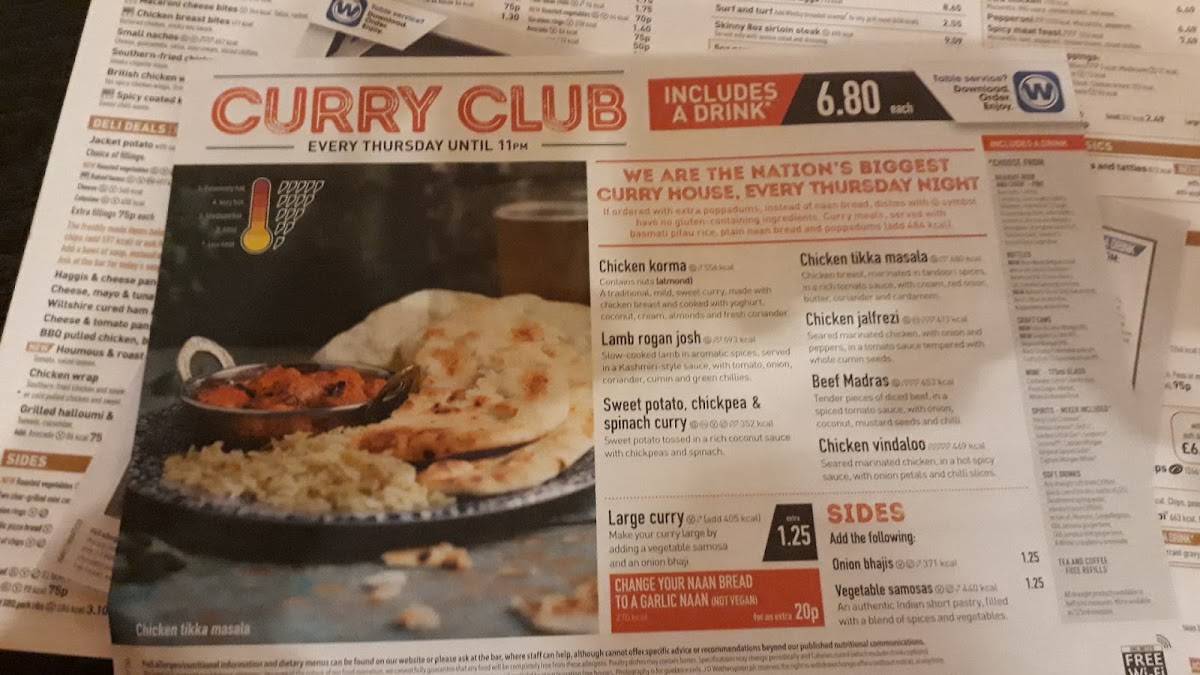 Menu at The Archibald Simpson - JD Wetherspoon pub & bar, Aberdeen, 5 ...