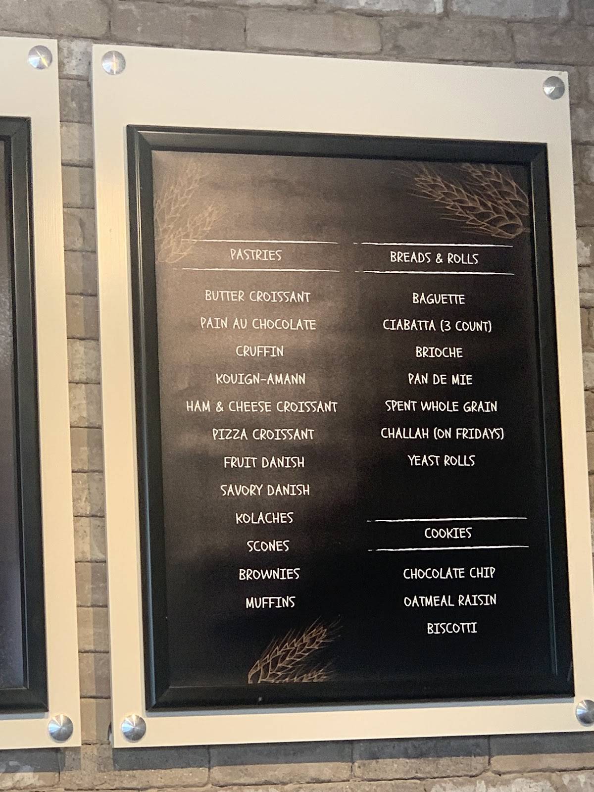 Carta de The Bakery at Sullivan University, Louisville