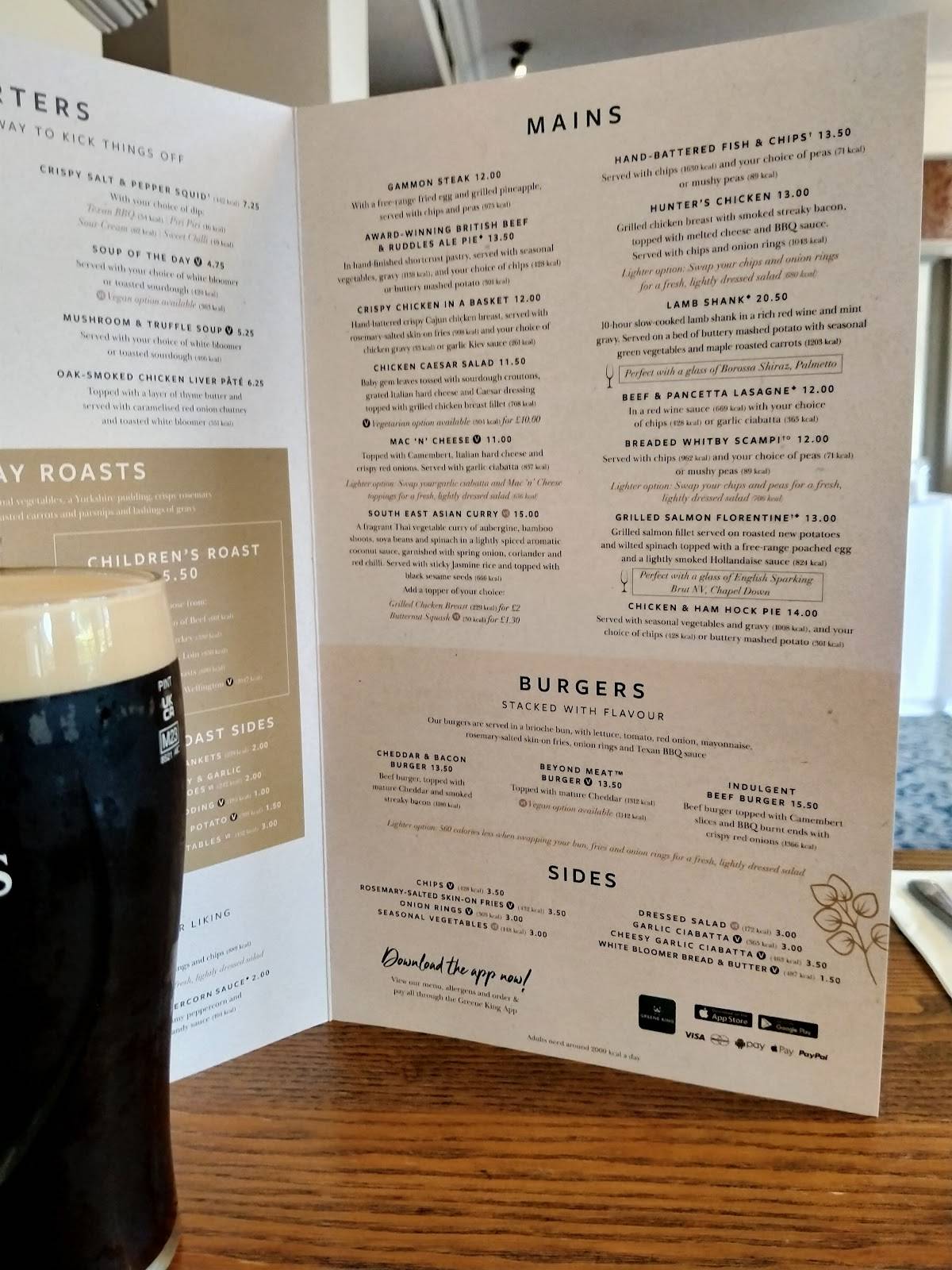 Menu at The Bell pub & bar, Thetford
