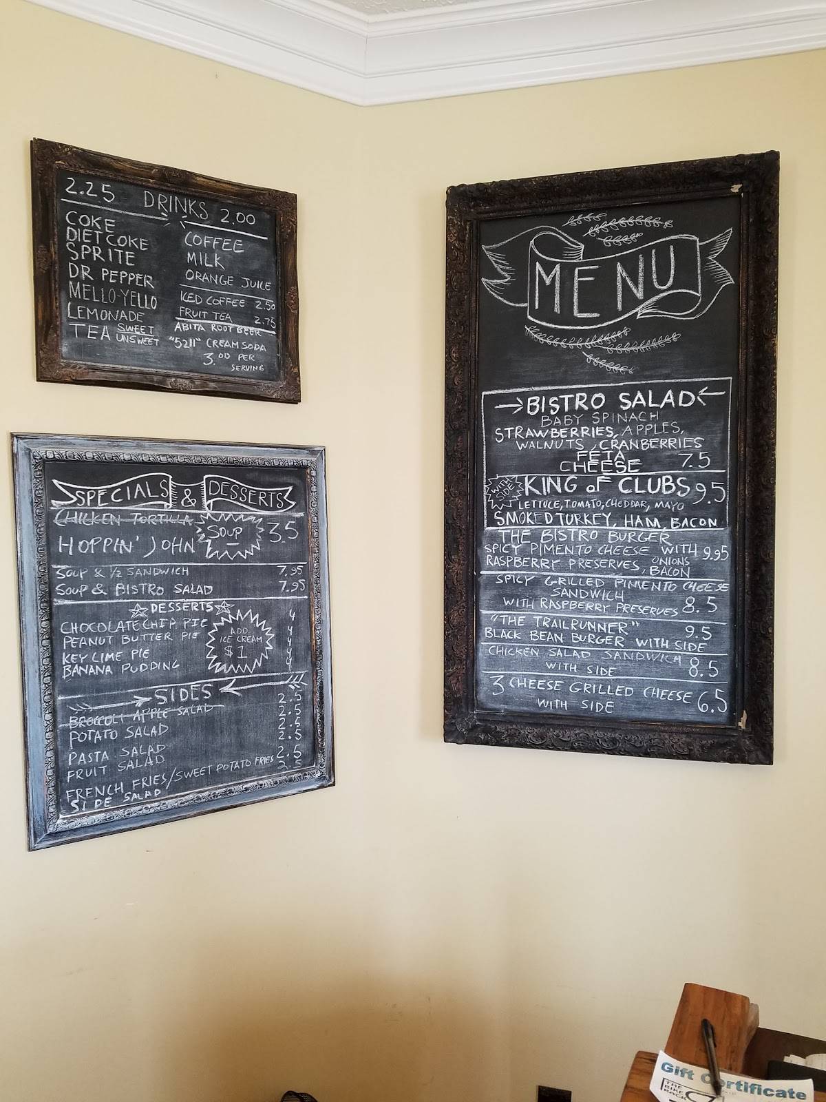 Menu at The Bike Rack Bistro cafe, Bowling Green