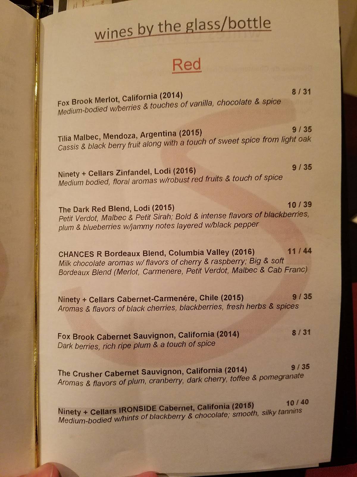 Menu at The Bistro on 2nd restaurant, Monument