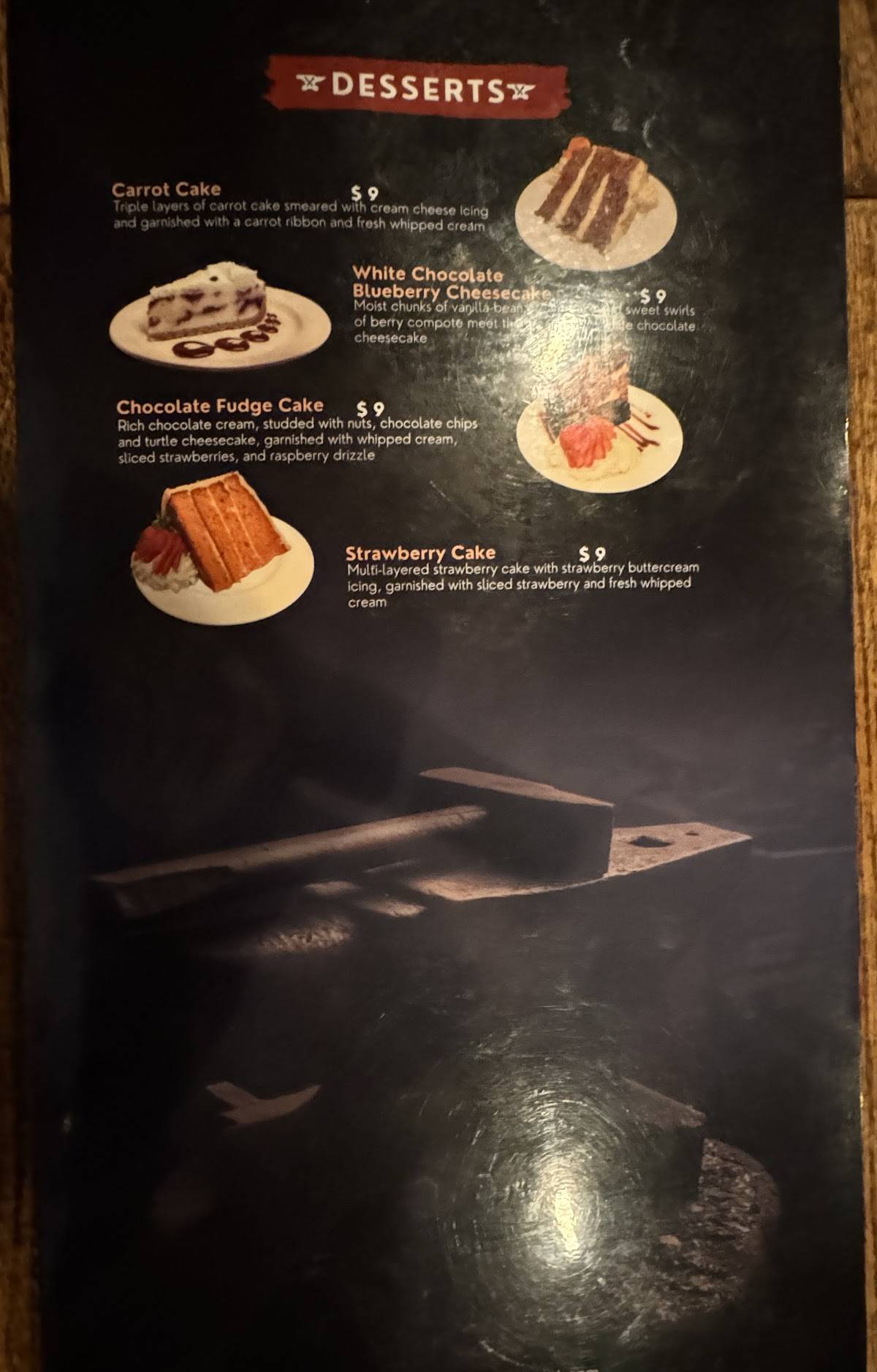 Menu at The Blacksmith Restaurant, Dyersburg