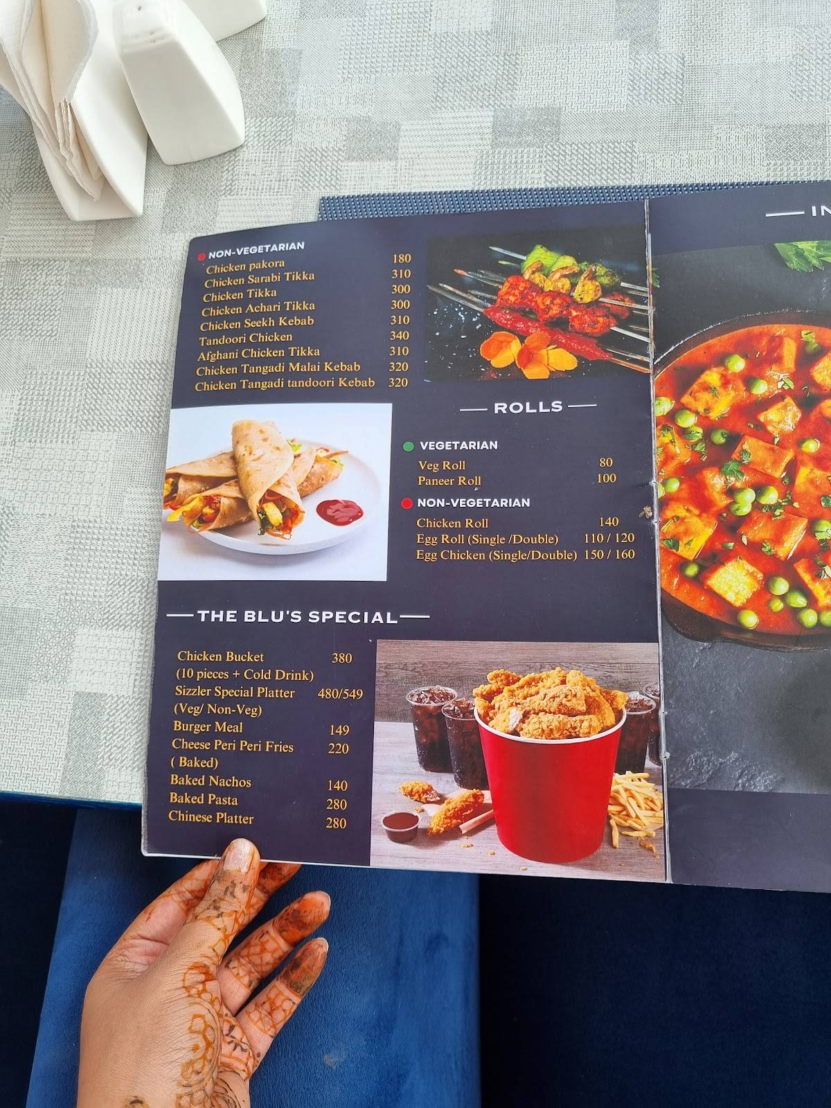Menu at The Blu’s Cafe, Fatehpur Range