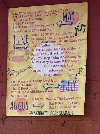 Menu at The Boatel Bar, Fairbanks, Riverside Dr