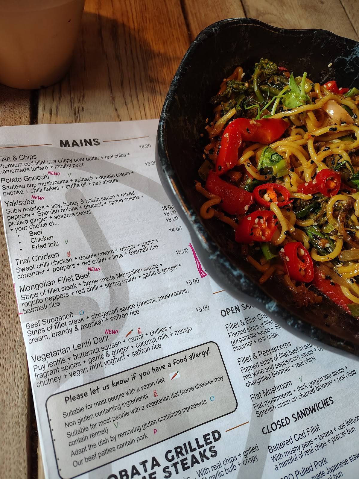 Menu at The Bulls Head Repton pub & bar, Derby, 84 High St