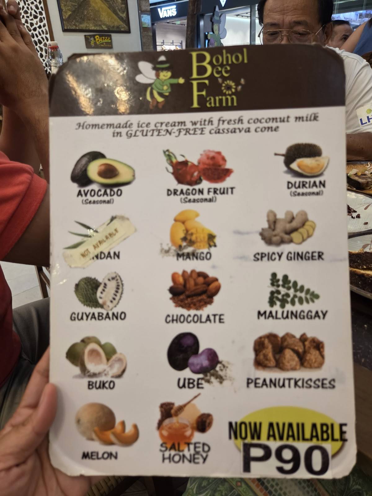 Carta del restaurante The Buzzz of Bohol Bee Farm, Cebú