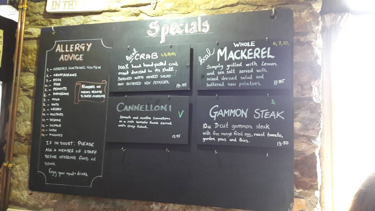 Menu at The Castle Inn pub & bar, Corfe Castle