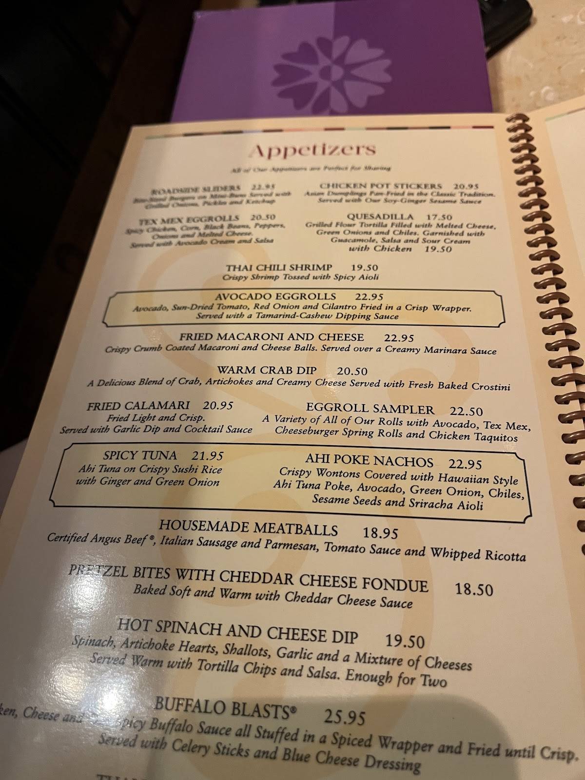 Menu at The Cheesecake Factory desserts, Toronto