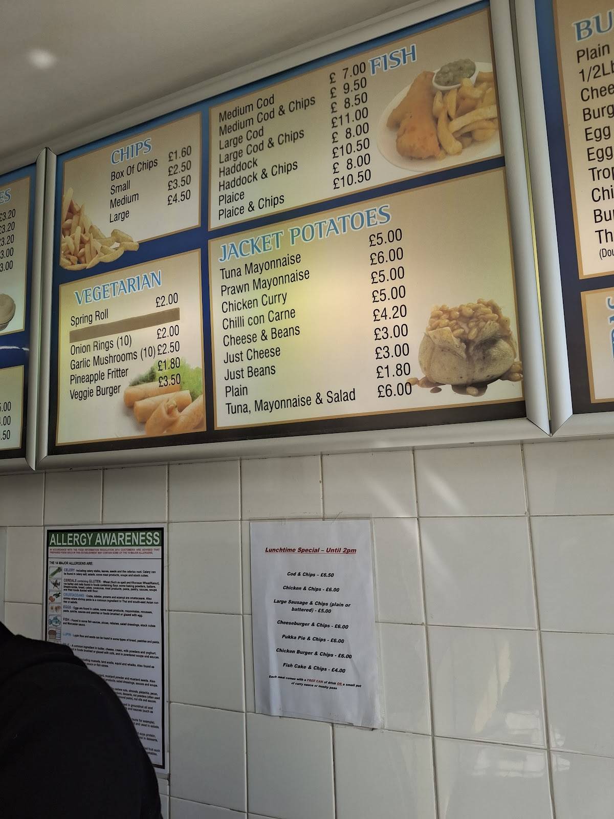 Menu at The Chippy fast food, Thame