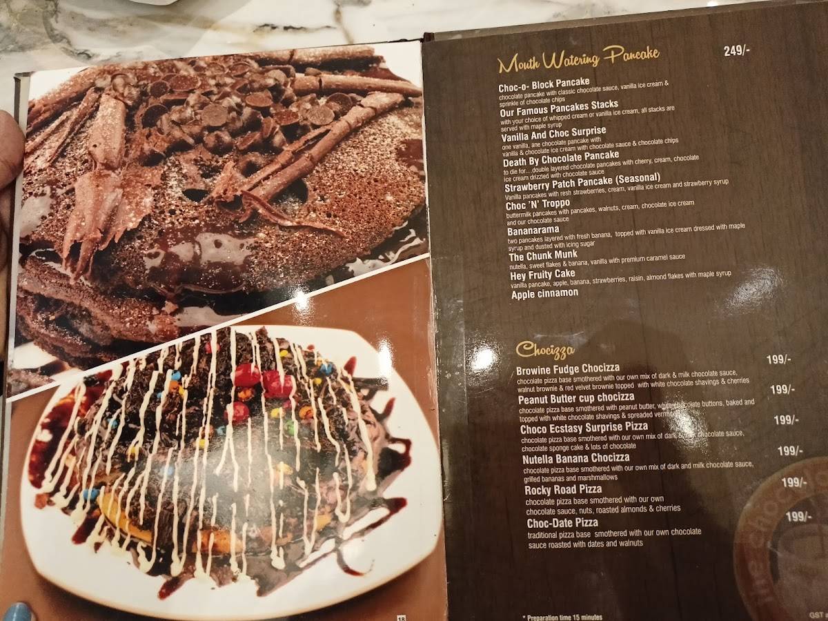 Menu at The Chocolate Room, Rudrapur
