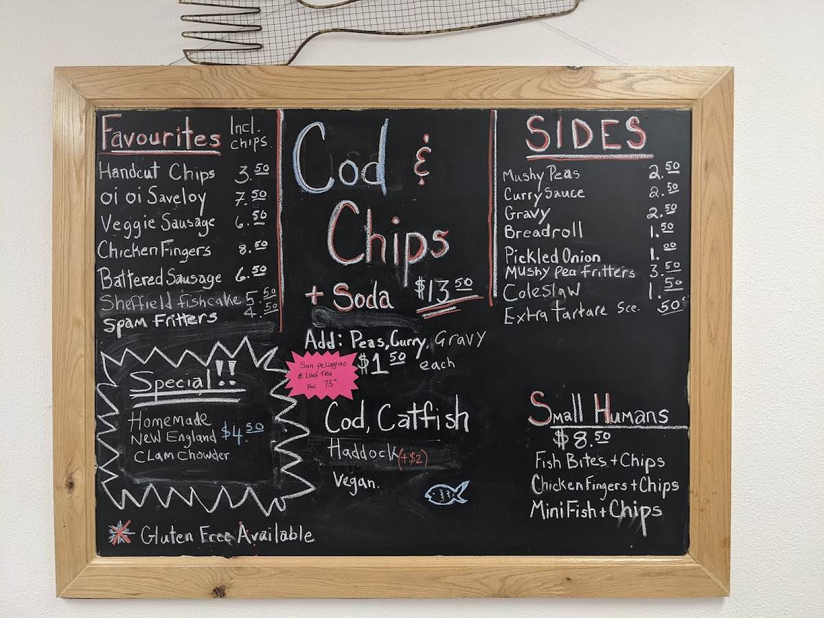Menu at The Codfather restaurant, Henderson