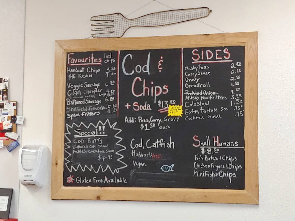 Menu at The Codfather restaurant, Henderson