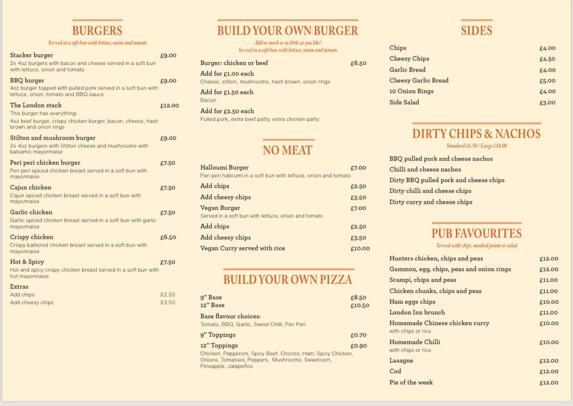 Menu at The Copper Key pub & bar, North Tawton
