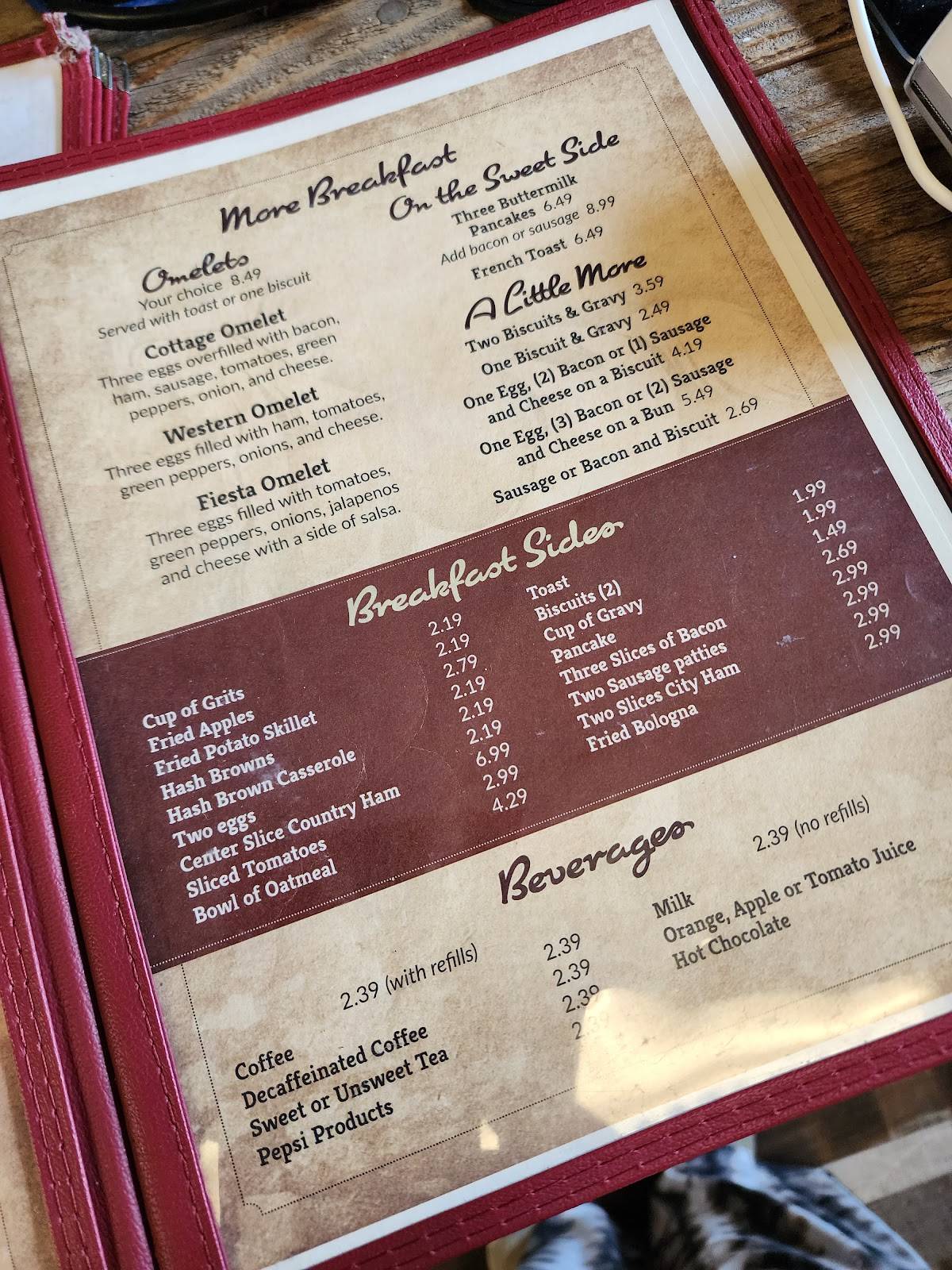 Menu at The Cottage Cafe, Nicholasville