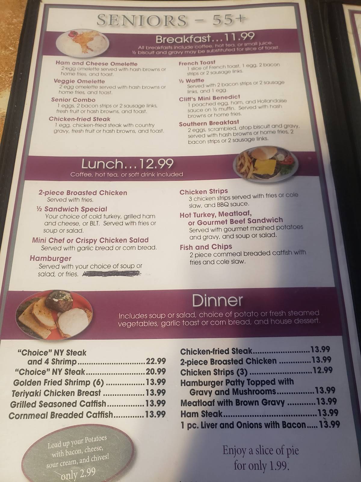Menu at The Cow Cafe & Grill, Oroville