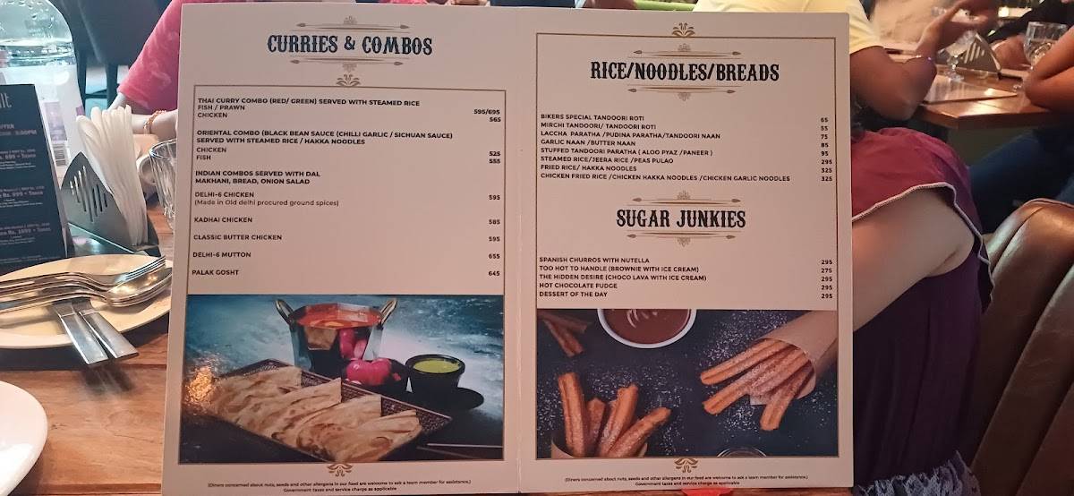 Menu at The Cult by The Bikers Cafe - Pub & Restaurant, Kolkata