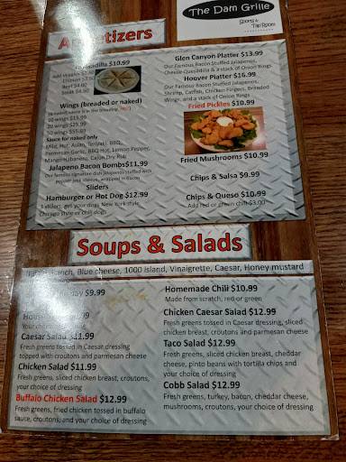 Menu at The Dam Grille pub & bar, Denver