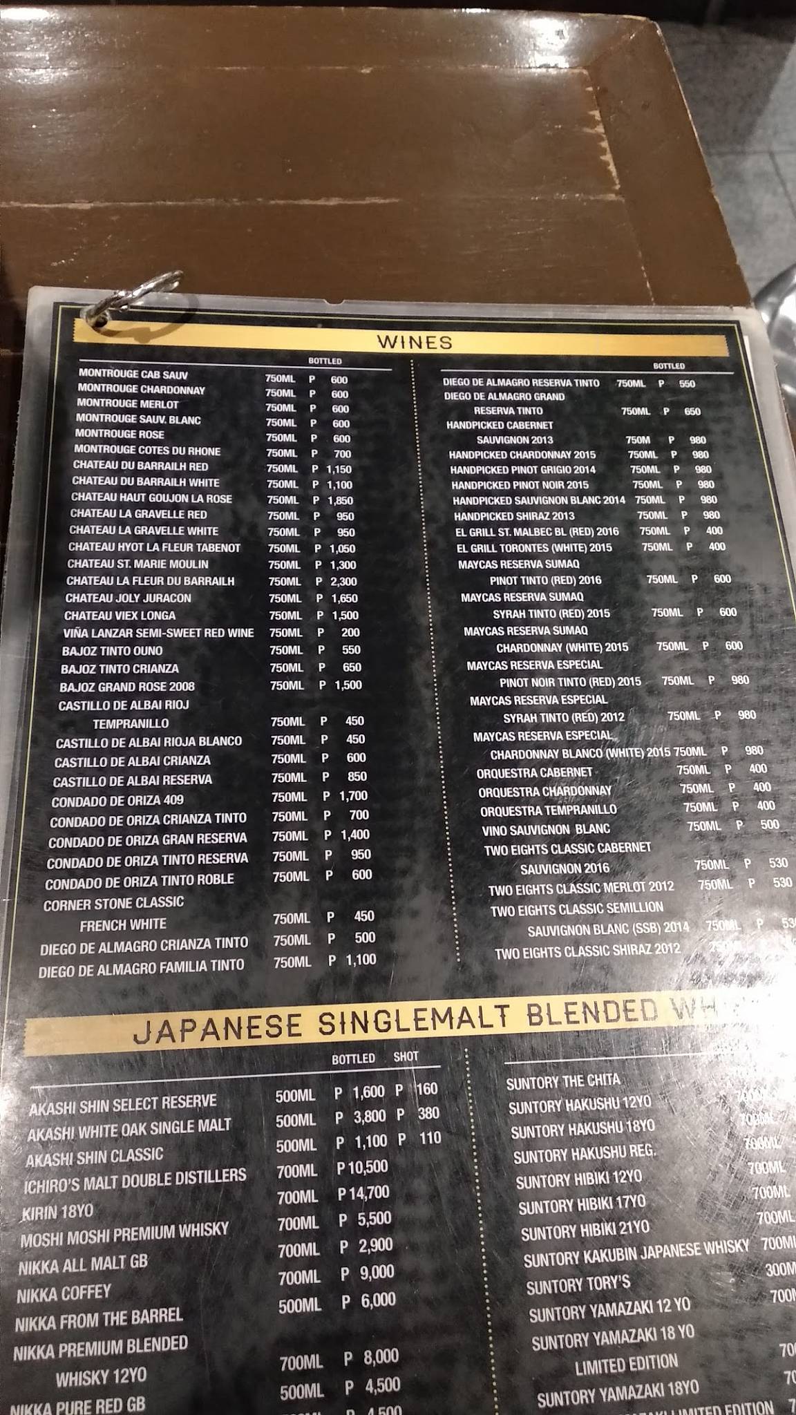 Menu at The Distillery pub & bar, Taguig, 108