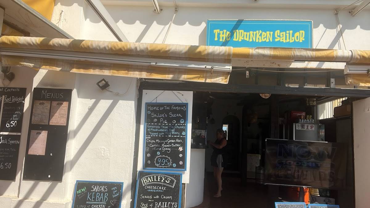 Menu at The Drunken Sailor pub & bar, Benalmádena