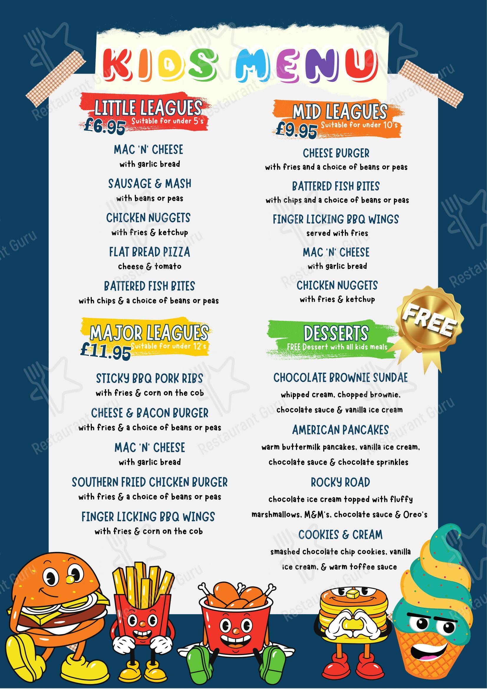 Menu at The Evenlode pub & bar, North Leigh
