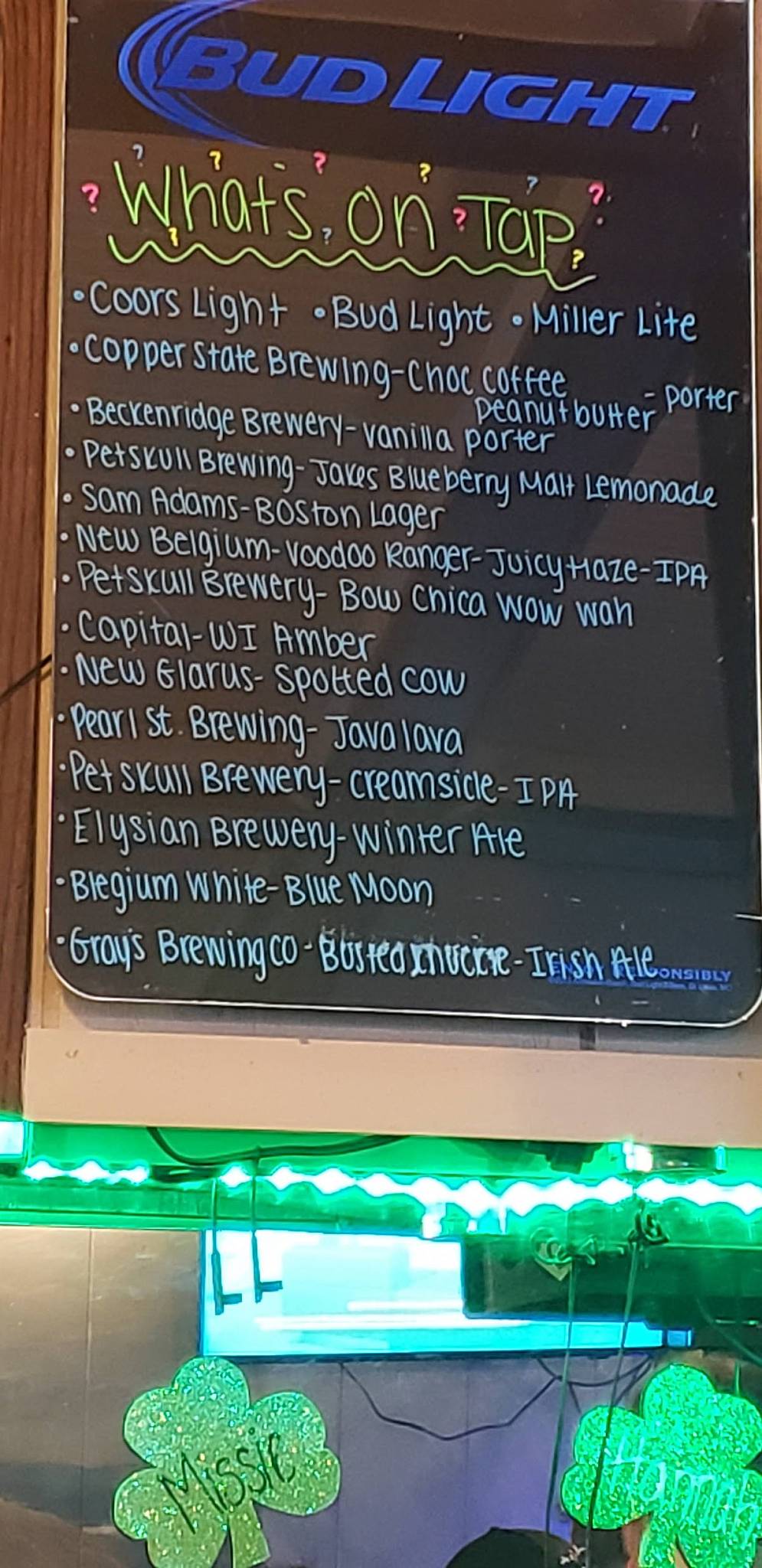Menu at The Fat Seagull pub & bar, Manitowoc