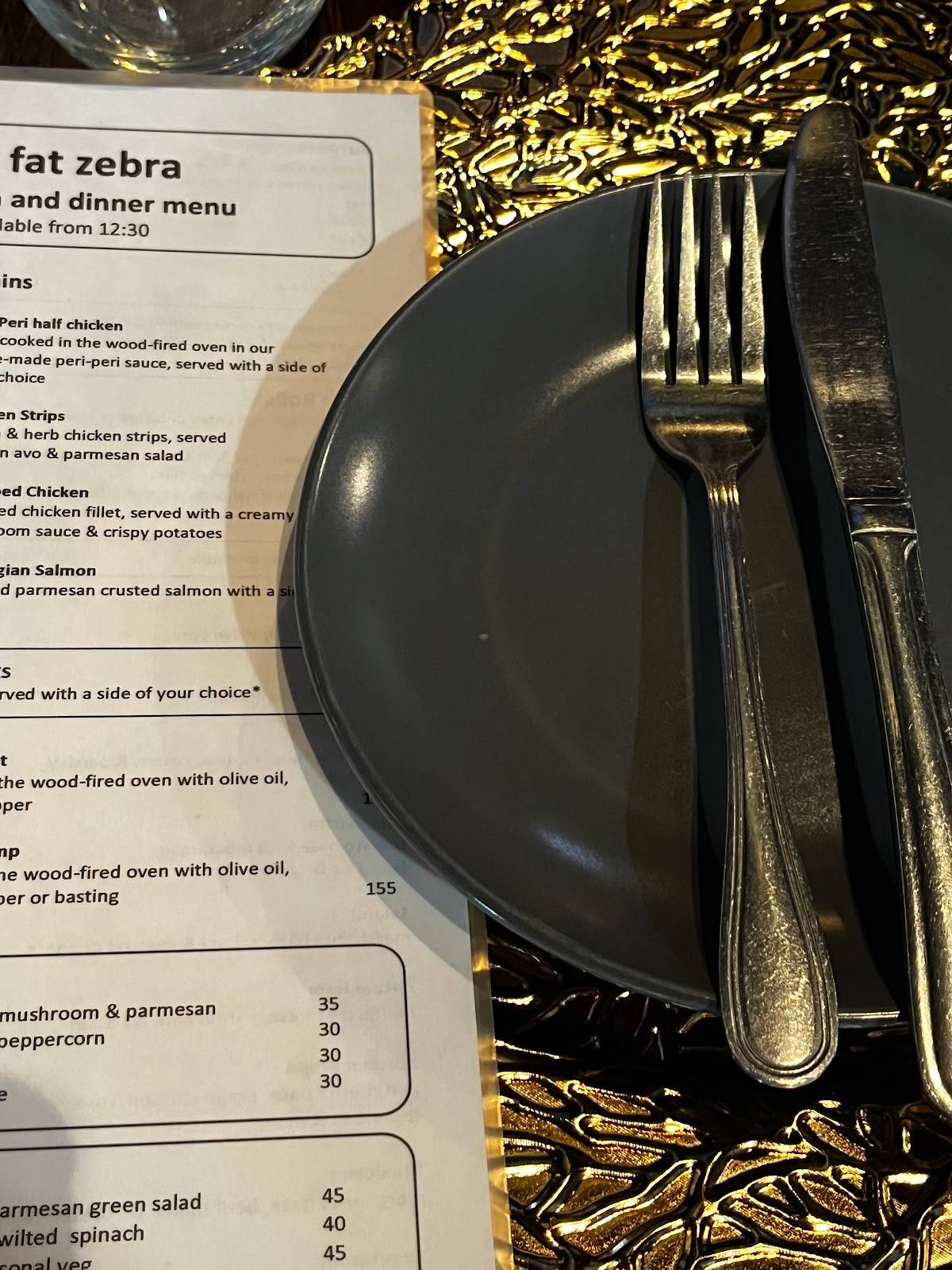 Menu at The Fat Zebra Linden cafe, Randburg, 71 7th St