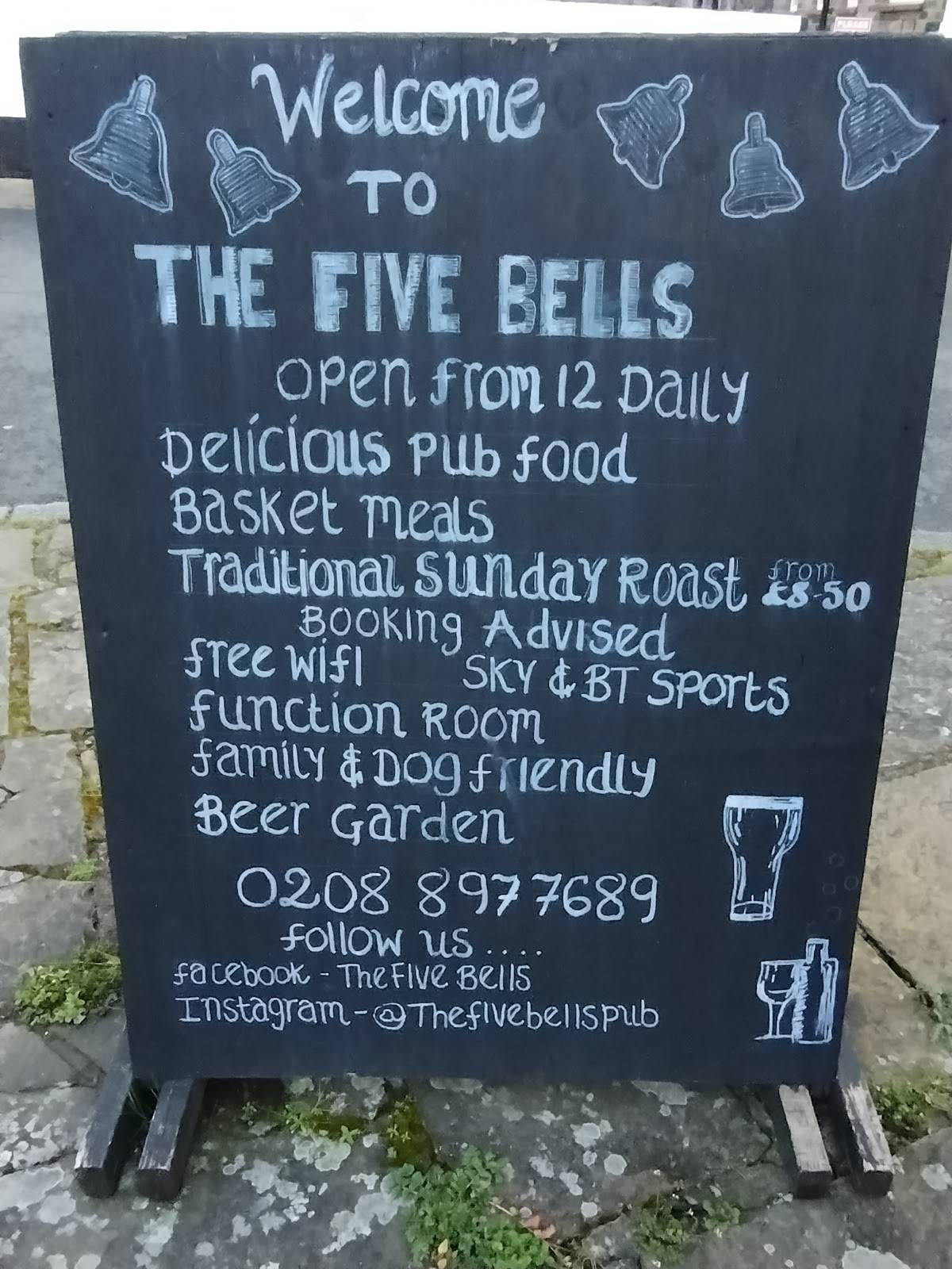Menu at The Five Bells pub & bar, West Drayton, High St