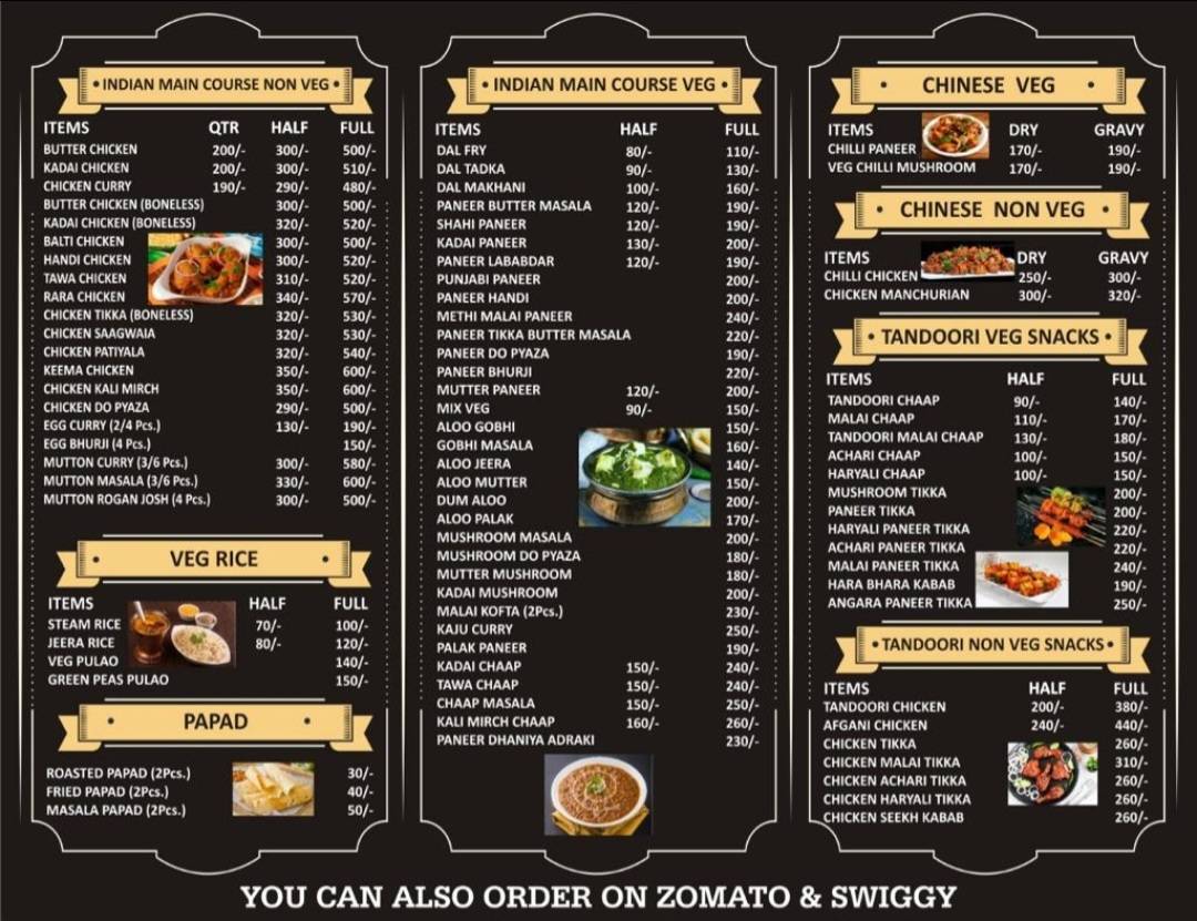 Menu at The Food Factory, Gurugram, Plot no. 536
