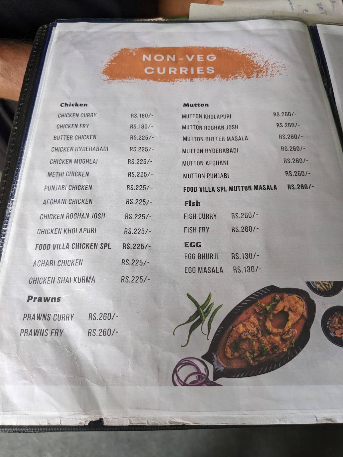 Menu at The Food Villa Family Restaurant, Vikarabad