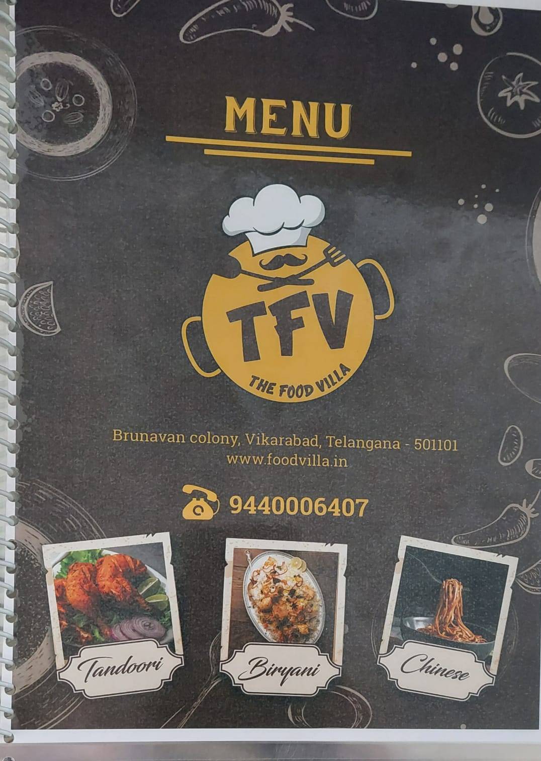 Menu at The Food Villa Family Restaurant, Vikarabad