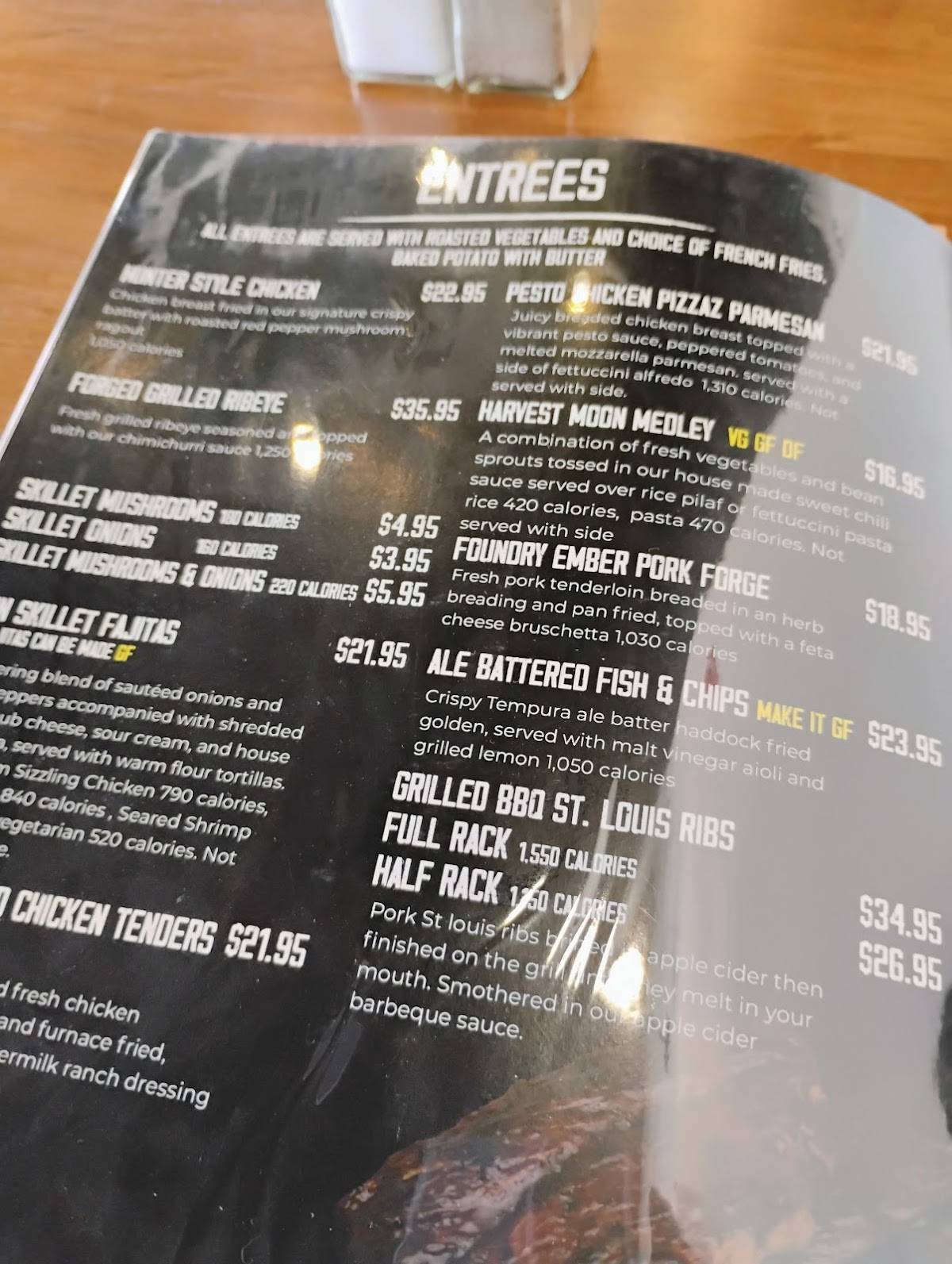 Menu at The Foundry 1872 pizzeria, Durham