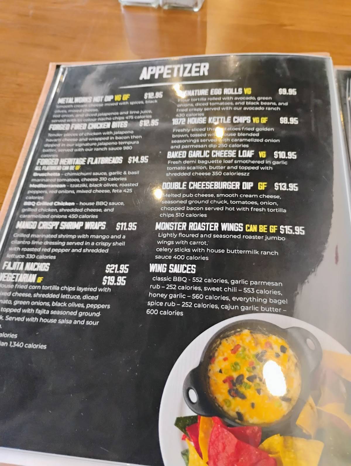 Menu at The Foundry 1872 pizzeria, Durham