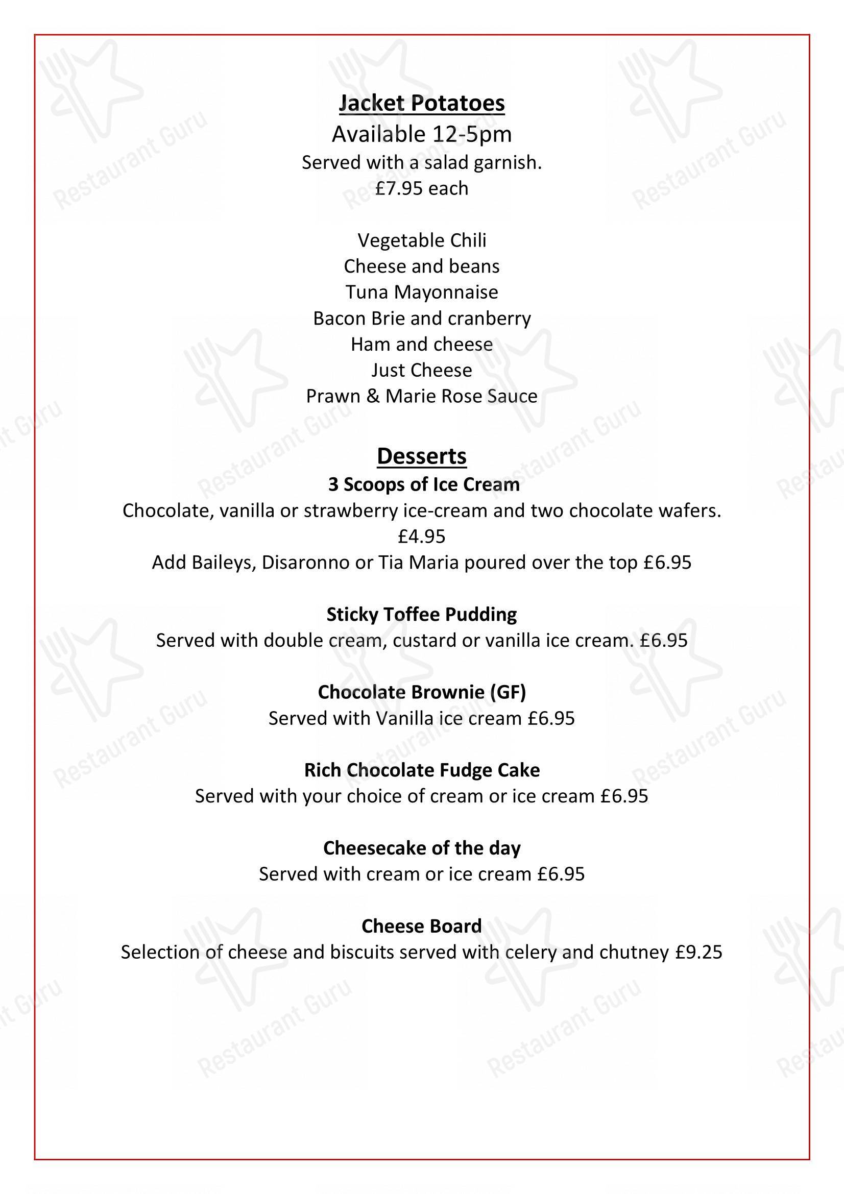Menu at The Fountain Inn pub & bar, Gloucester