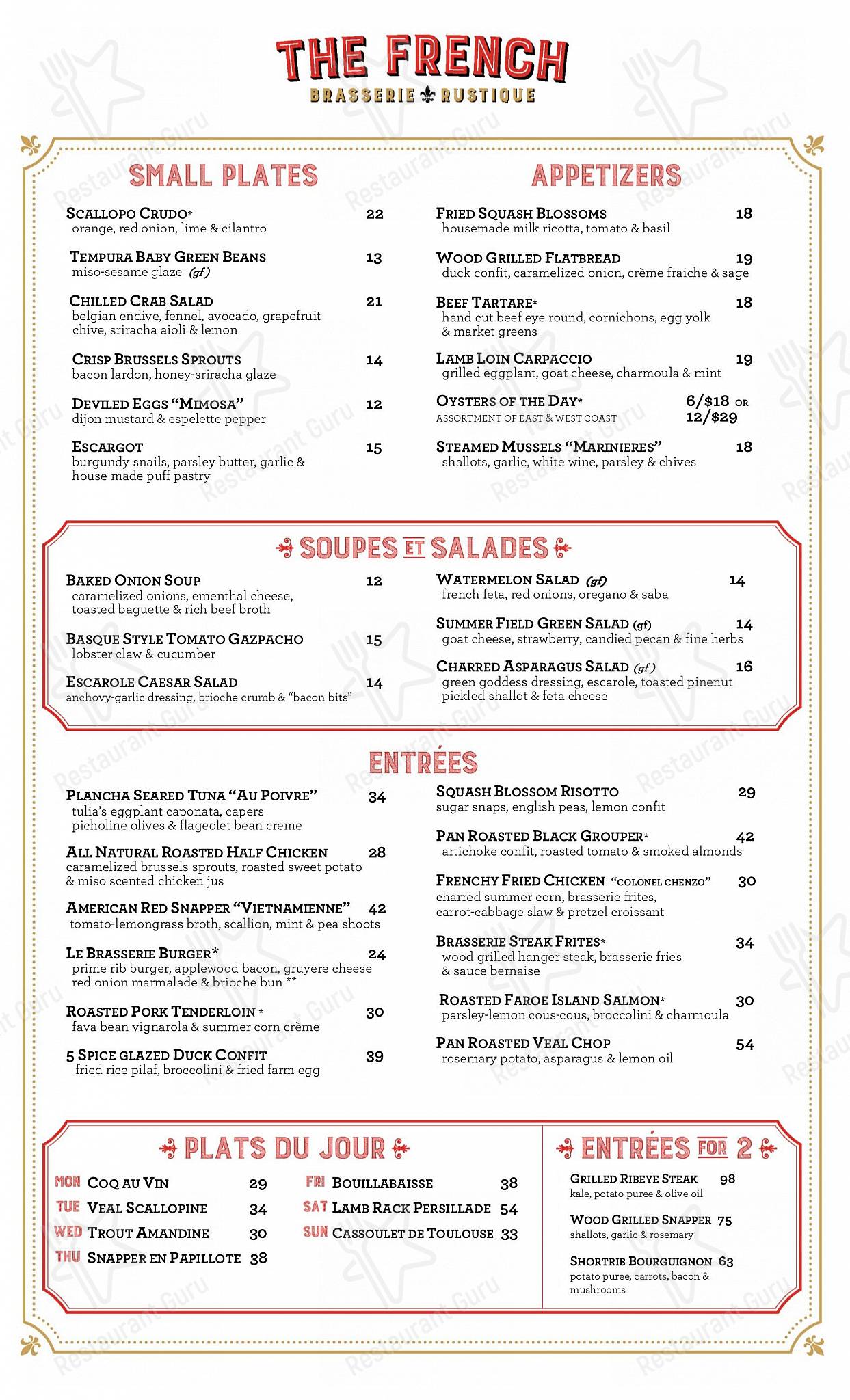 Menu at The Vine Room Naples restaurant, Naples