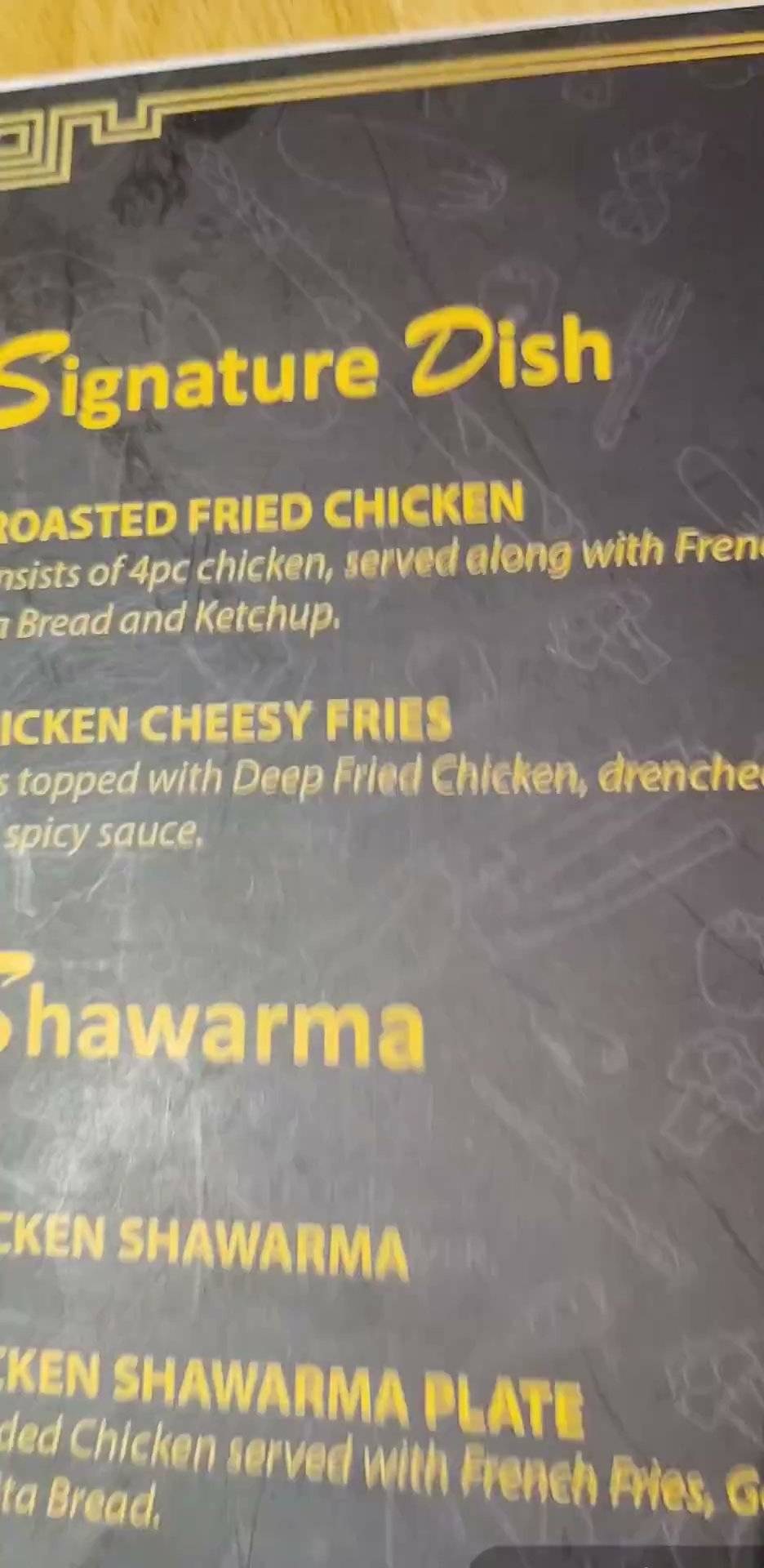 Menu at The Fried Chicken Factory, Hyderabad