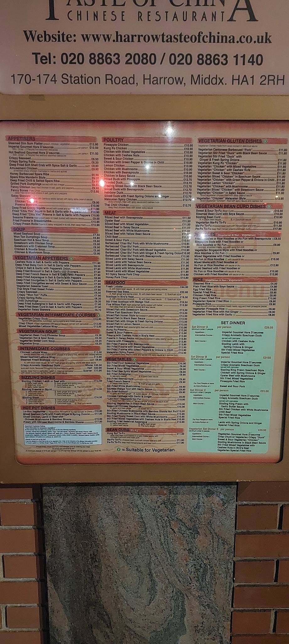 Menu at The George, Harrow pub & bar, Harrow, 269-271 Station Rd