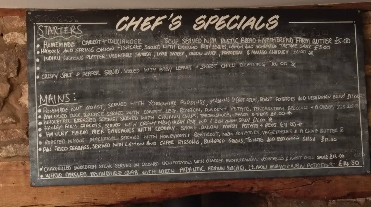Menu at The Globe Inn, Alvington pub & bar, Lydney