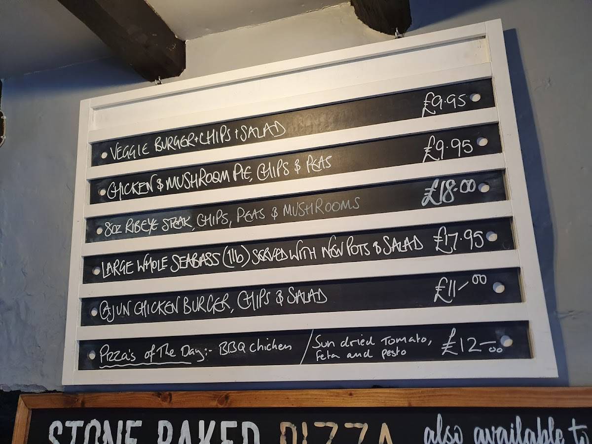 Menu at The Green Dragon pub & bar, Stoke Fleming