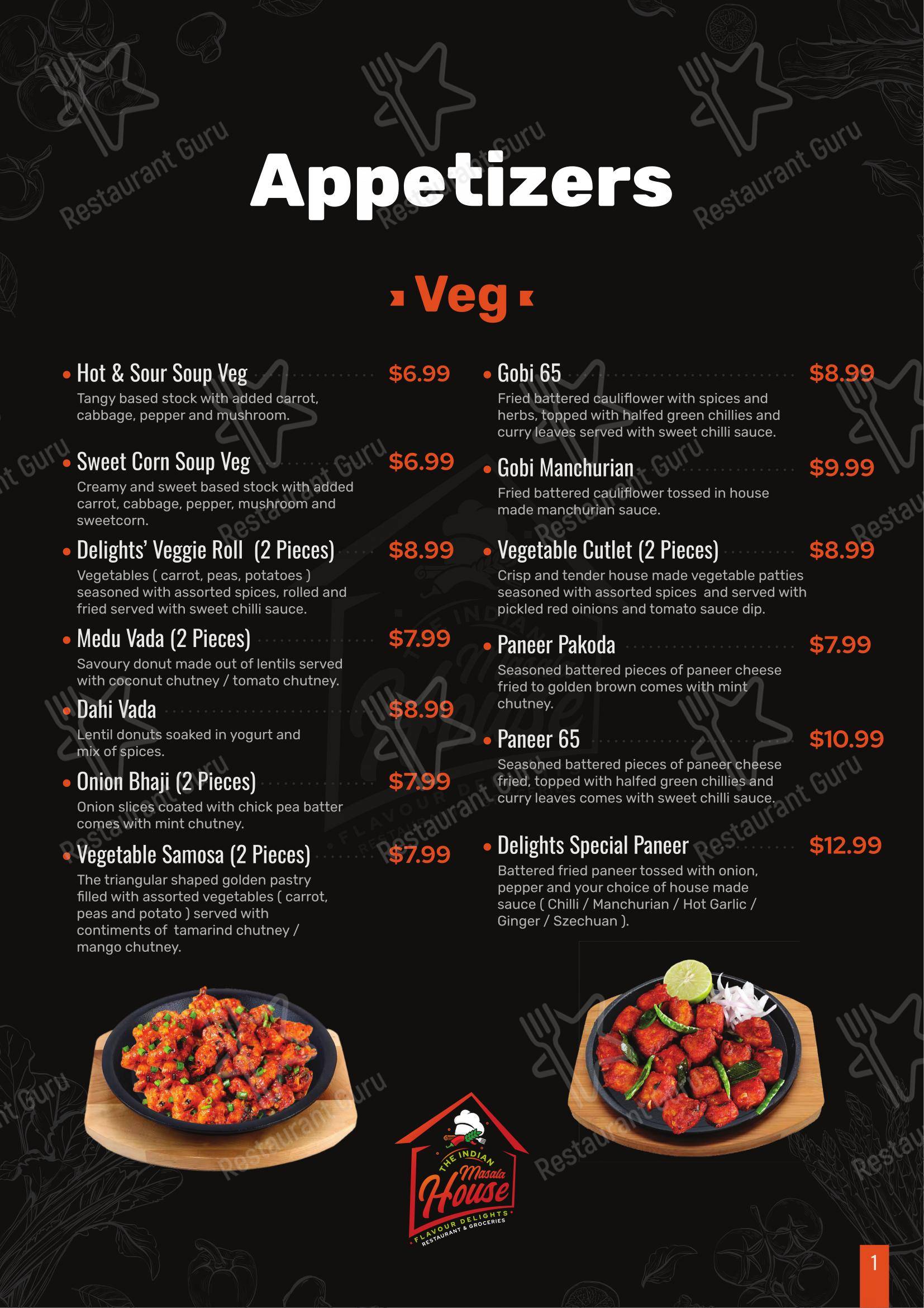 Menu at The Indian Masala House - Flavour Delights restaurant, Bridgetown