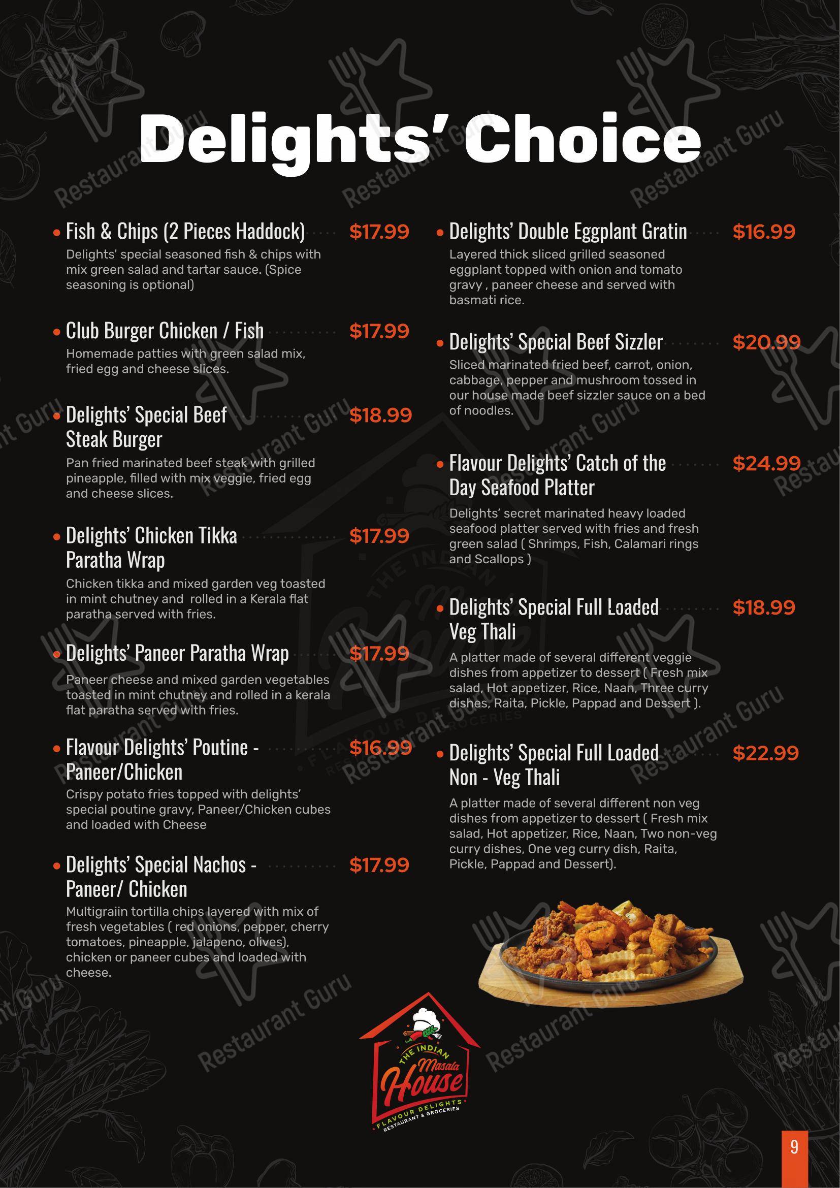 Menu at The Indian Masala House - Flavour Delights restaurant, Bridgetown