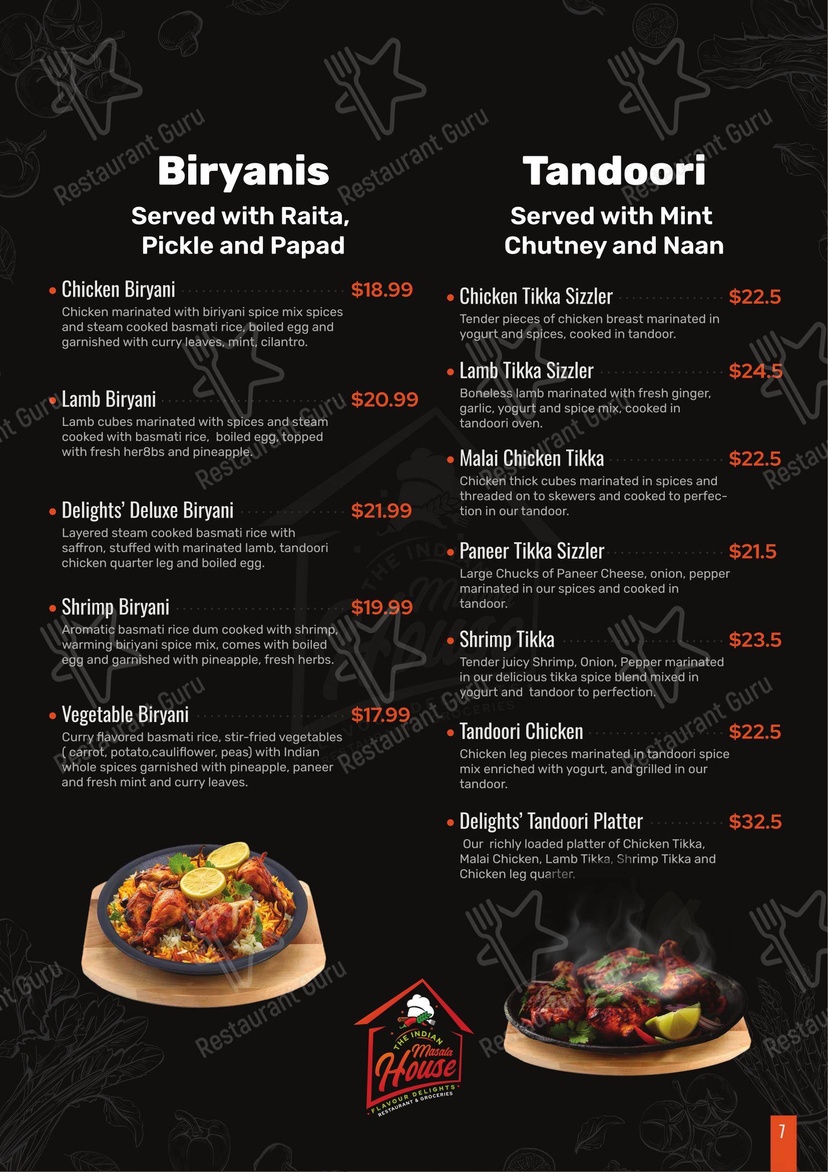 Menu at The Indian Masala House - Flavour Delights restaurant, Bridgetown