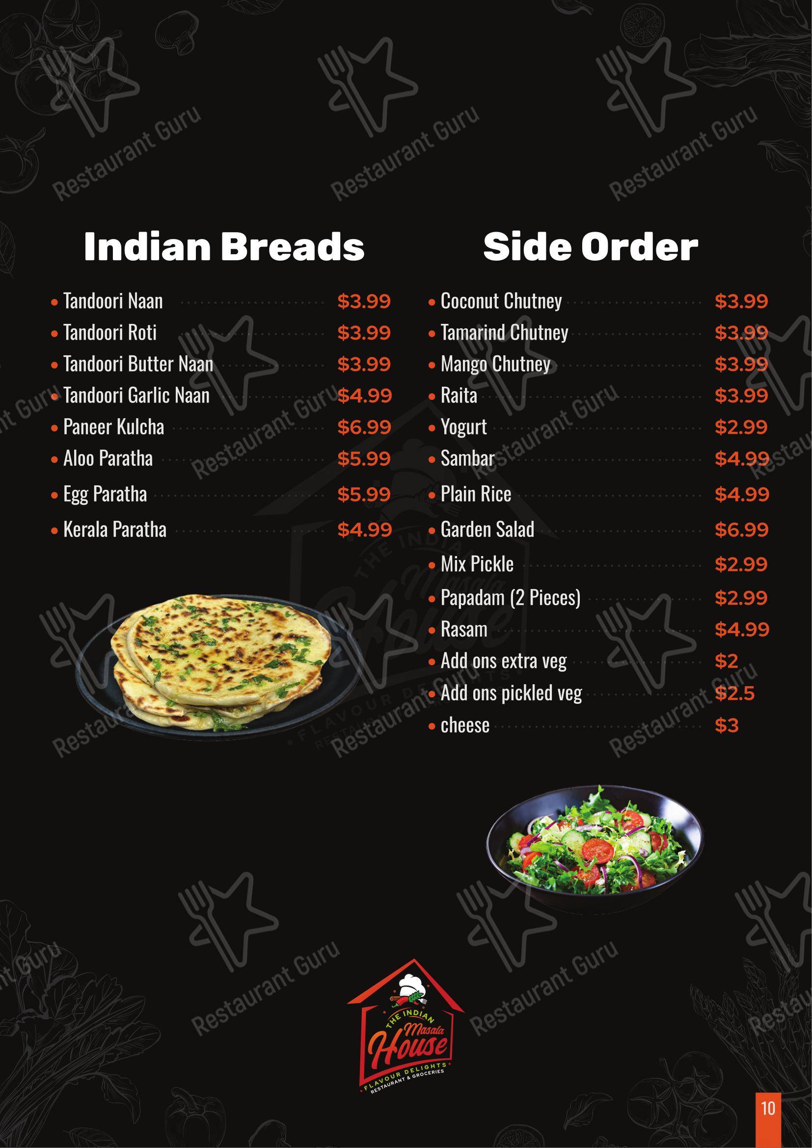 Menu at The Indian Masala House - Flavour Delights restaurant, Bridgetown