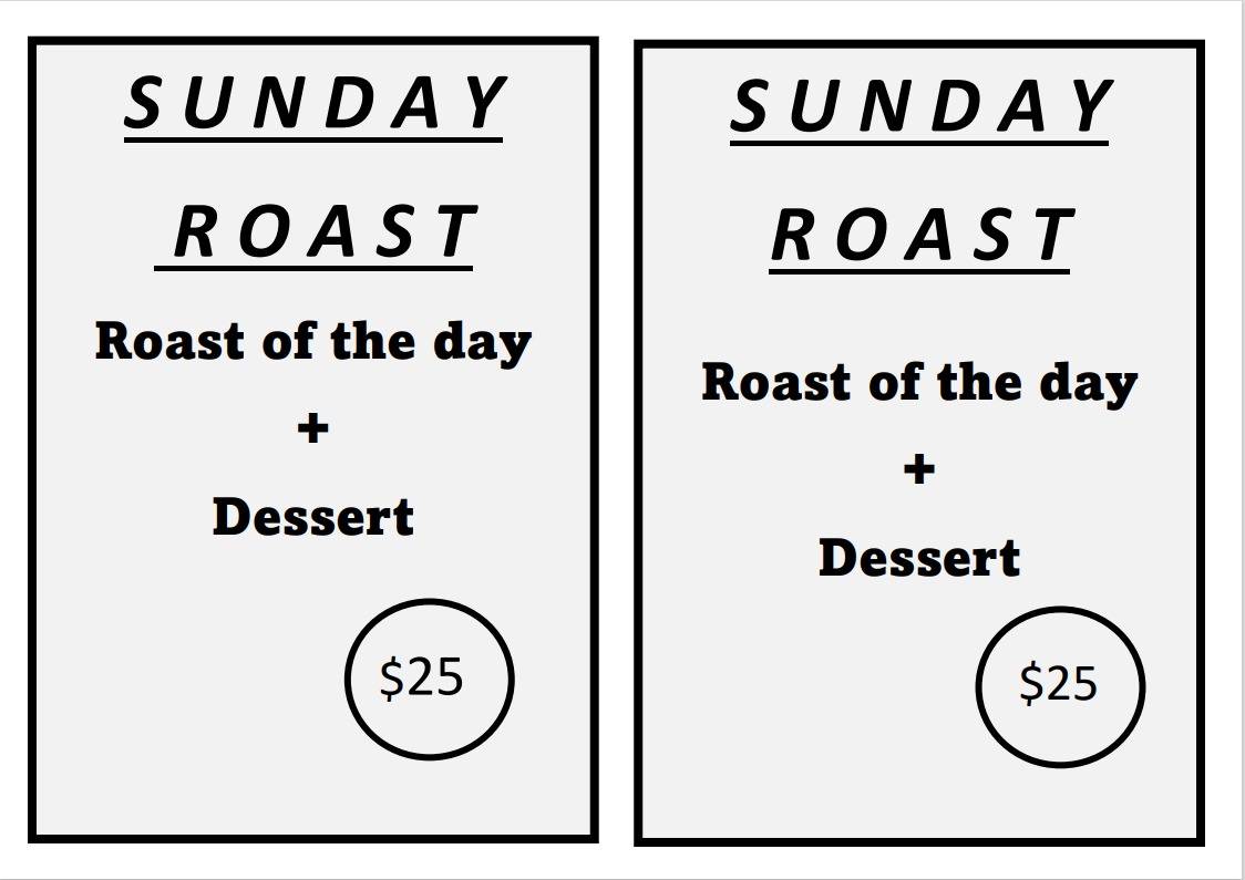 Menu at The Inlet Hotel restaurant, Inverloch