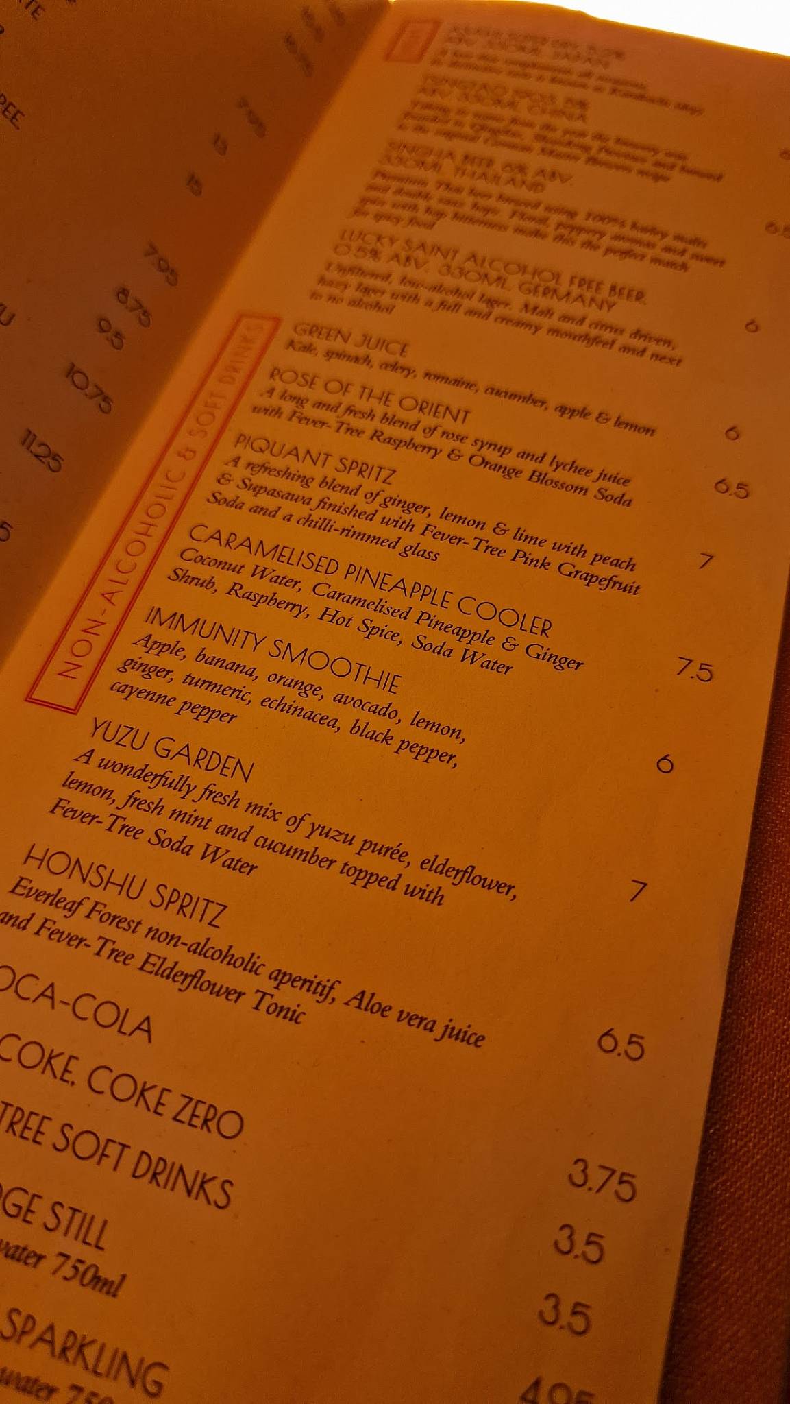 Menu at The Ivy Asia Brighton restaurant, Brighton