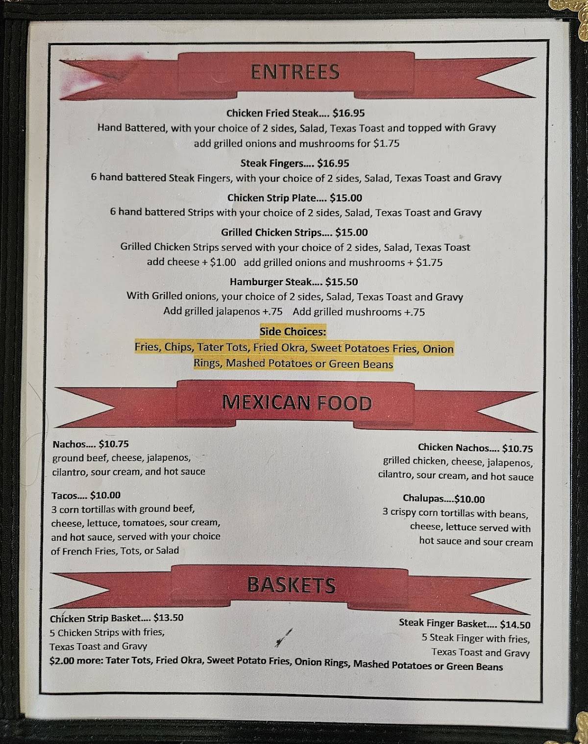 Menu at The J and P Bar n Grill, Comstock