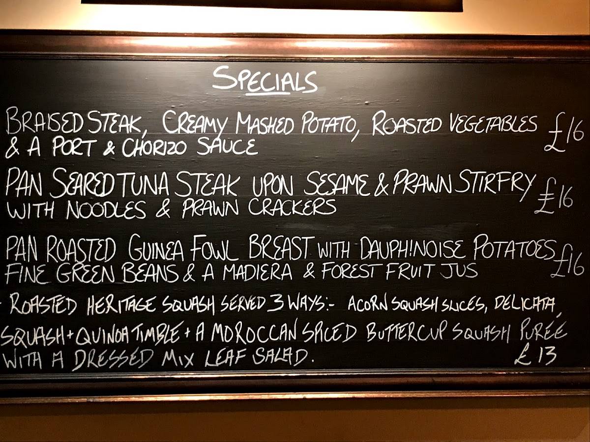 Menu at The King Alfred pub & bar, Street