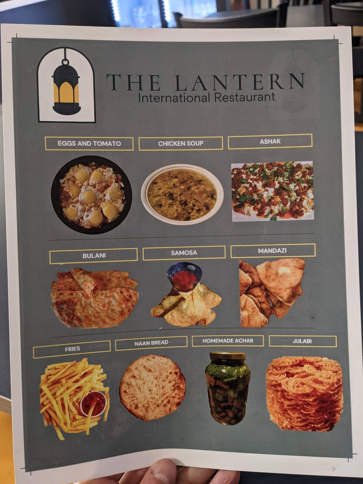 Menu at The Lantern International Restaurant- Halal Afghani Food, Fargo