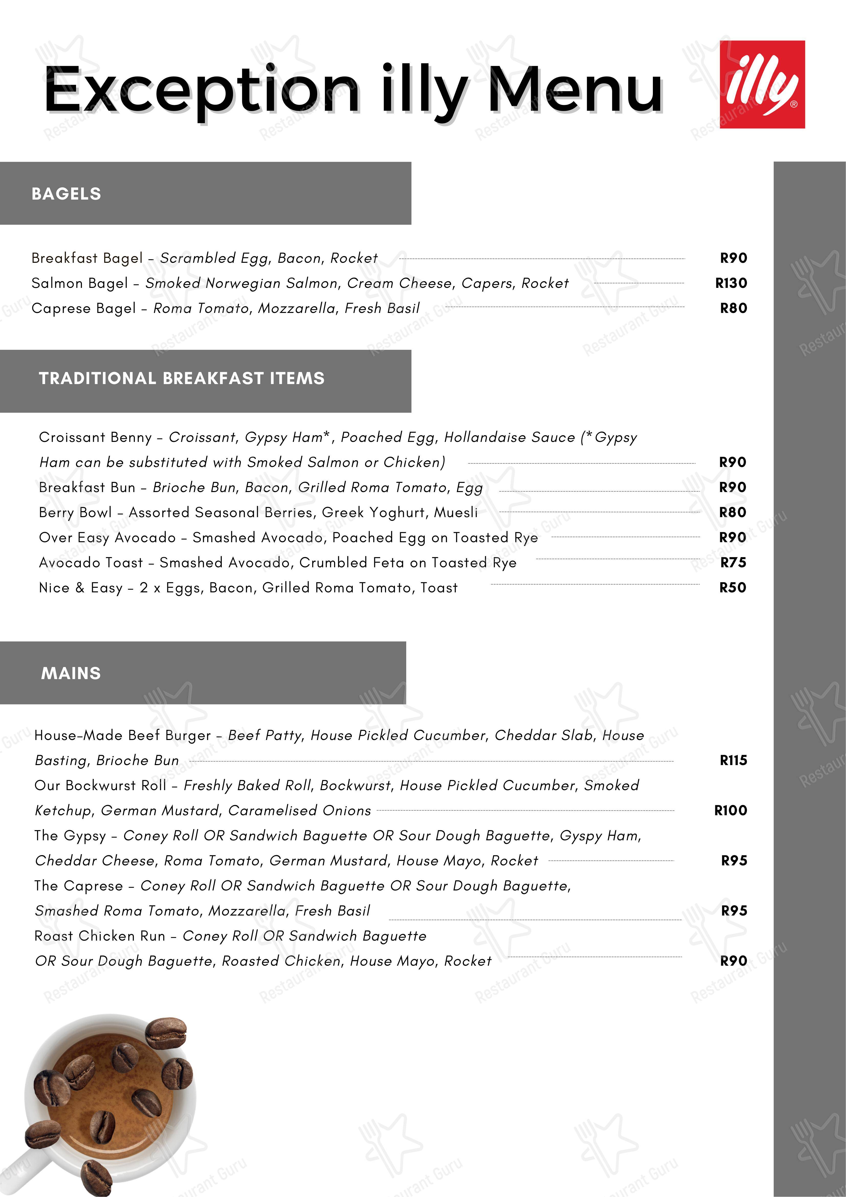 Menu at The Lookout Deck, Cableway pub & bar, Hartbeespoort